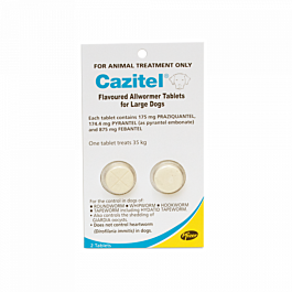 Cazitel Allwormer Dog Large 35kg Blue