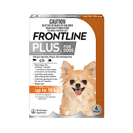 Buy Frontline Plus Dog Small Up To 10kg Orange