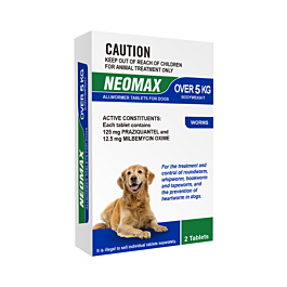 Neomax Allwormer Dog Large Over 5kg 2Tabs VetShopAustralia