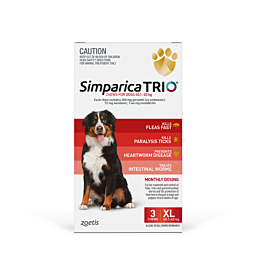 Simparica Trio Dog X Large Red 40.1-60kg VetShopAustralia
