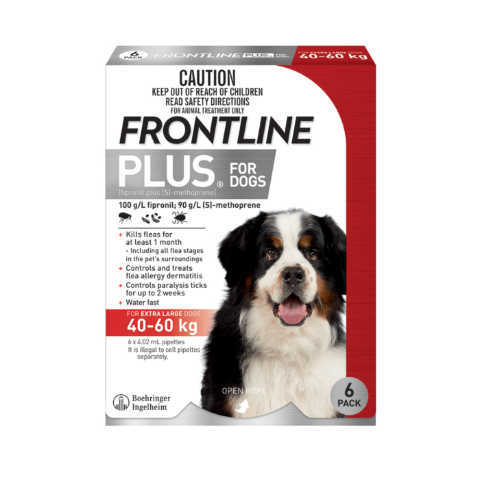 Buy Frontline Plus Dog Extra Large 40-60kg Red