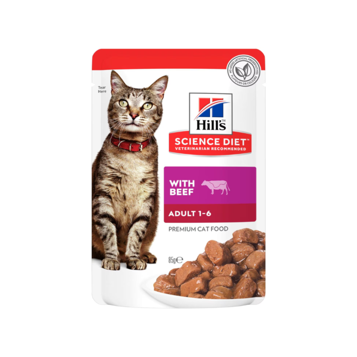 Hill's Science Diet Adult Cat with Beef 12 x 85g