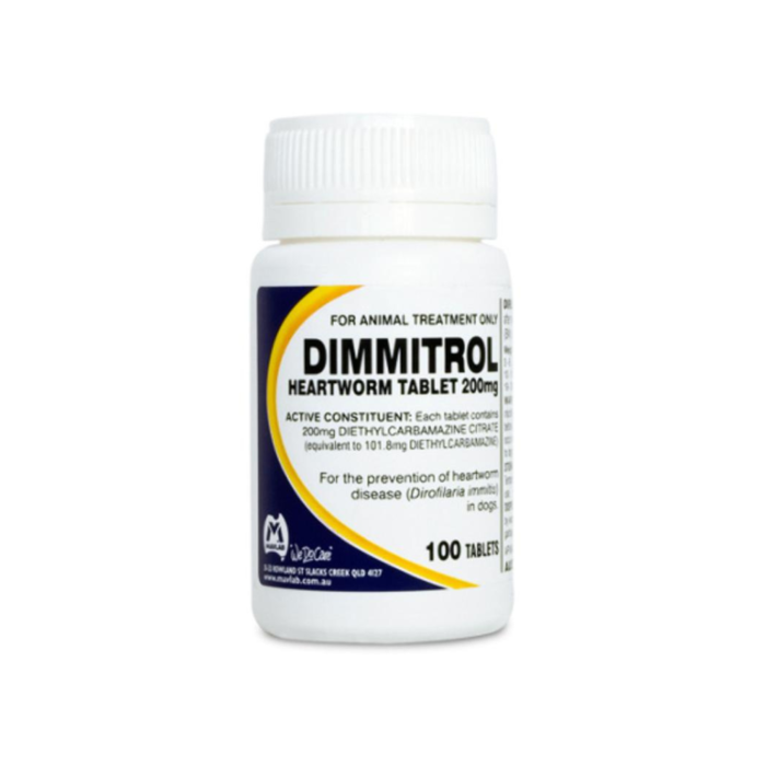 Dimmitrol tablets Dog Medium 200mg