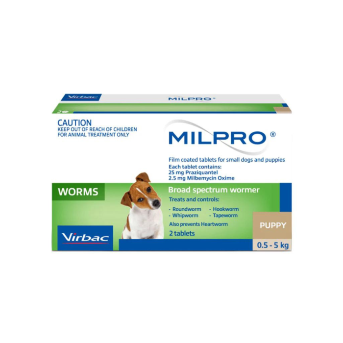 Milpro Broad Spectrum Allwormer Small Dogs VetShopAustralia