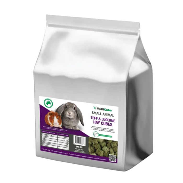 Multicube Small Animal Teff & Lucerne Hay Cubes 2kg VetShopAustralia