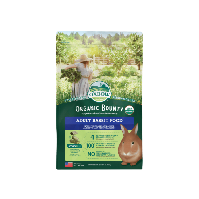 Oxbow Organic Bounty Adult Rabbit Food VetShopAustralia