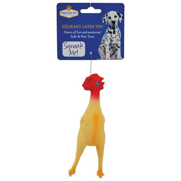 Prestige Squeaky Latex Chicken Dog Toy VetShopAustralia