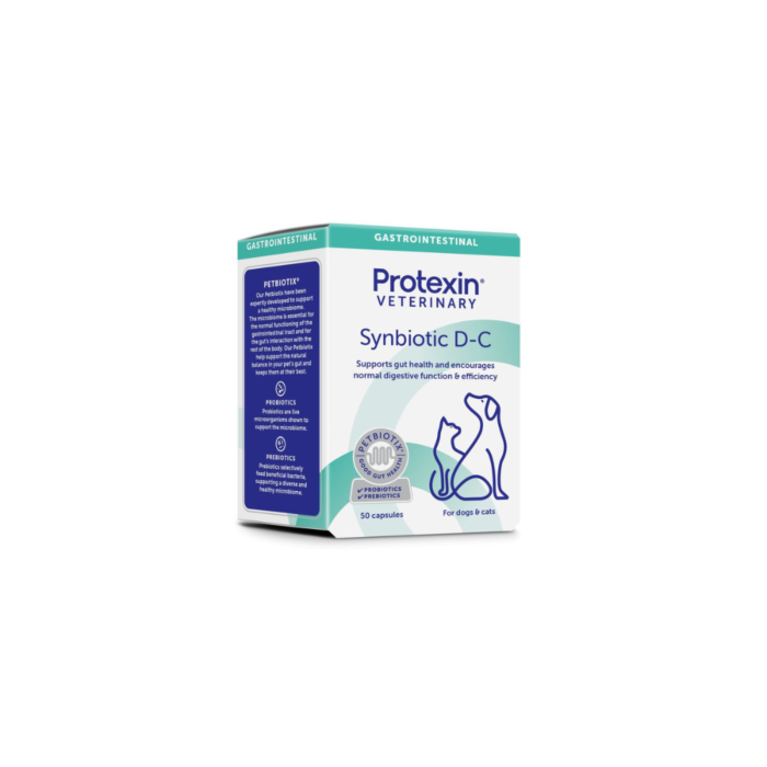 Protexin Veterinary Synbiotic D-C Prebiotic & Probiotic for Dogs & Cats 50 Capsules VetShopAustralia