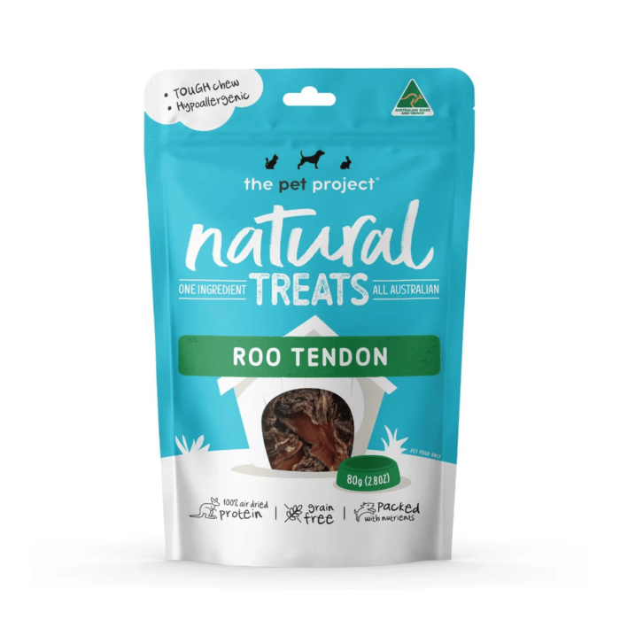 The Pet Project Natural Treats Kangaroo Tendon 80g VetShopAustralia